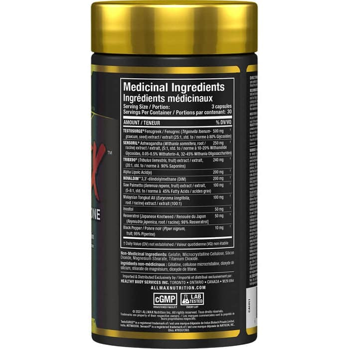 Allmax - TestoFx (90 Capsules) | Male Testosterone Amplifier