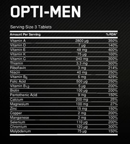 Optimum Nutrition Opti-Men | 150 Tablets | Supplements Direct