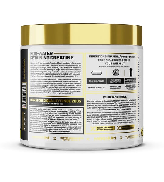 Magnum - Big C (150 Caps) | Creatine, Made in Canada, Muscle Building