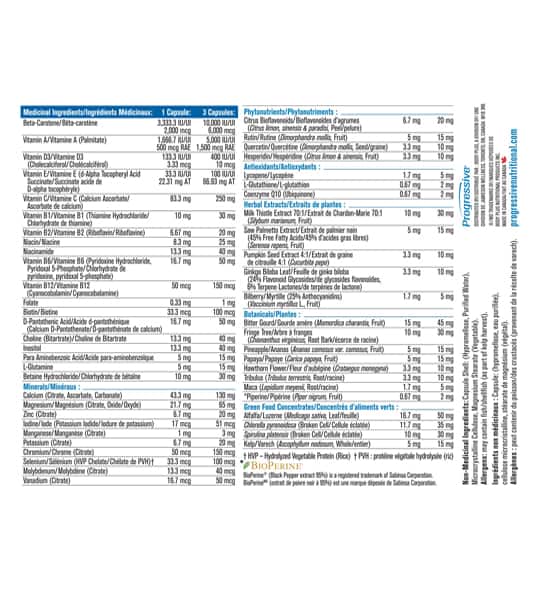 Progressive - Men 50 and up Multi (150 caps) | Canada Supplements Direct