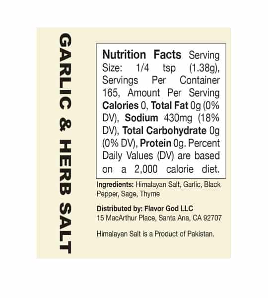 Buy Flavor God - Seasonings Garlic Herb & Salt in canada
