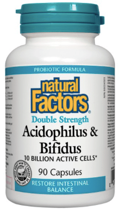 Natural Factors Acidophilus / Bifidus 10 Billion Capsules