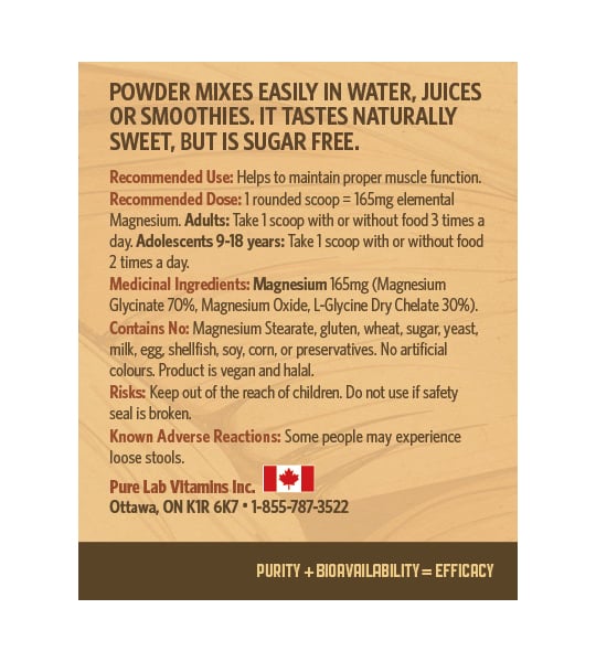 Pure Lab Vitamins - Magnesium Glycinate (200g Powder)