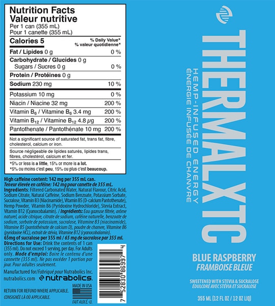 Nutrabolics - Thermal XTC Hemp Infused Energy Drinks (355mL)