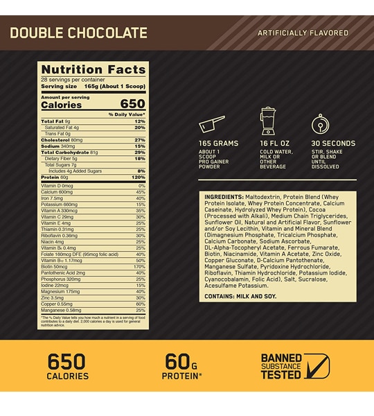 Optimum Nutrition - Gold Standard Pro Complex Gainer (10lbs)