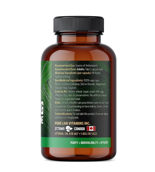 Pure Lab Vitamins - NAC 600mg (120 Capsules)